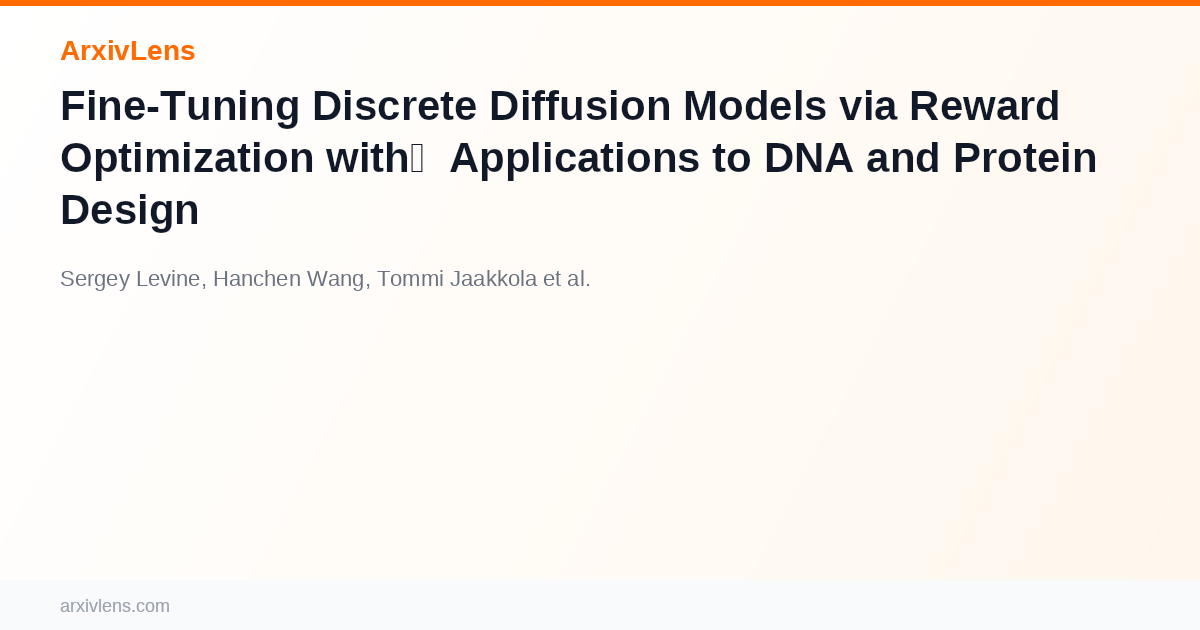 Fine-Tuning Discrete Diffusion Models via Reward Optimization with ...