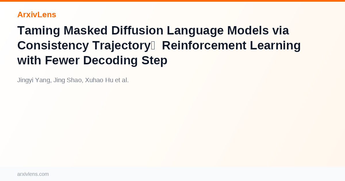 Taming Masked Diffusion Language Models via Consistency Trajectory ...